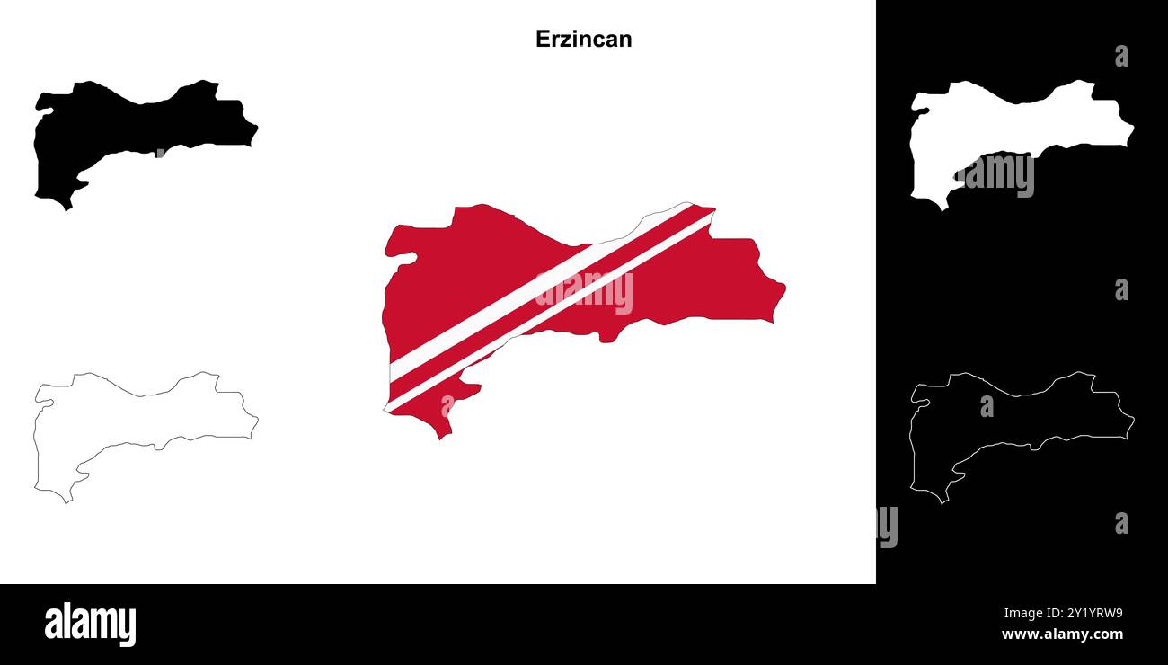 Erzincan province outline map set Stock Vector Image & Art - Alamy