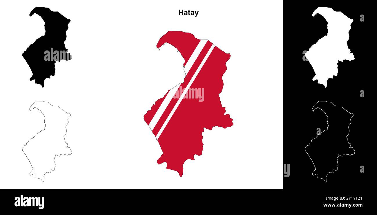 Hatay province outline map set Stock Vector Image & Art - Alamy