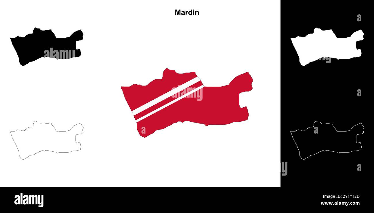 Mardin province outline map set Stock Vector Image & Art - Alamy