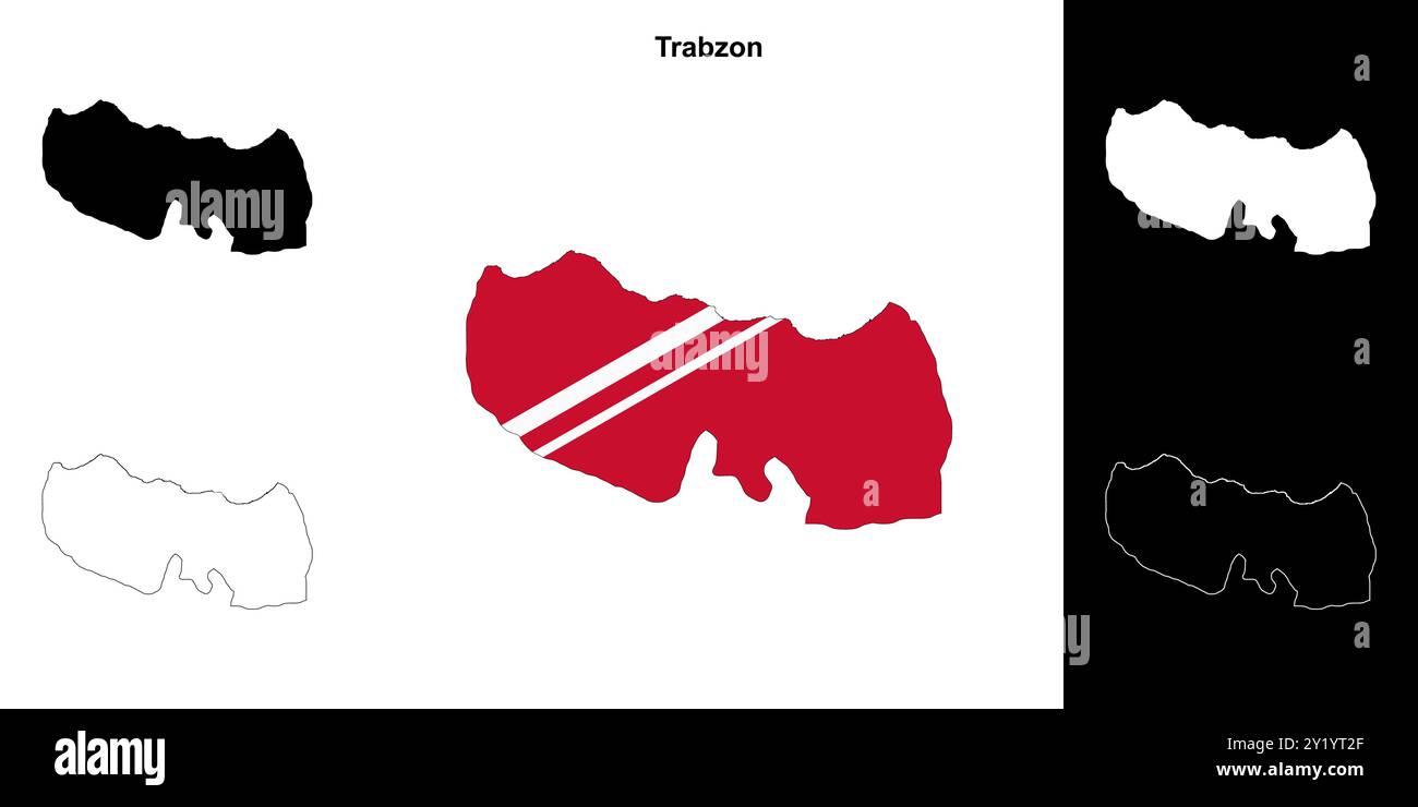 Trabzon province outline map set Stock Vector Image & Art - Alamy