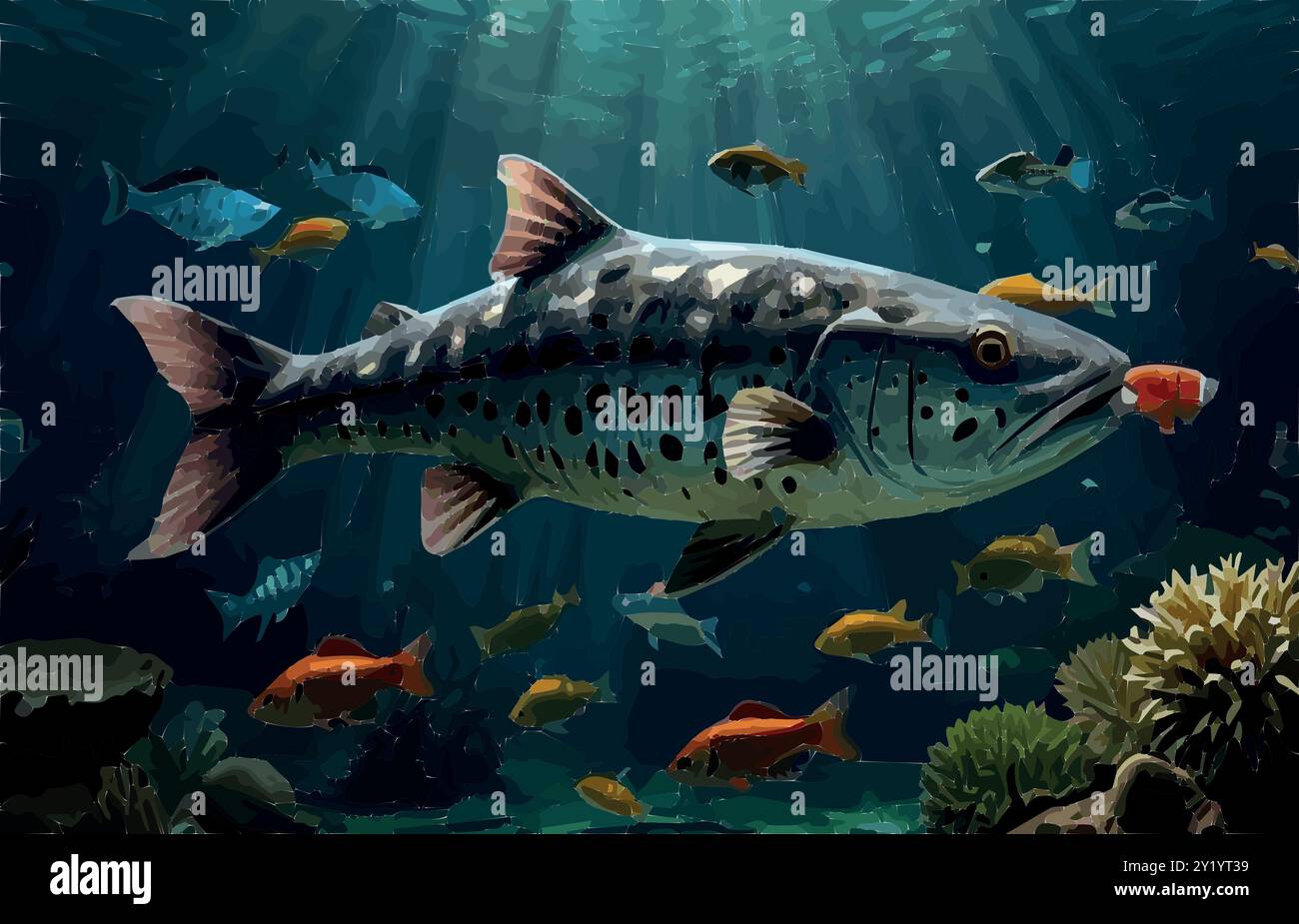 Monster Fish of the Amazon: The Piraíba Legacy Stock Vector Image & Art ...