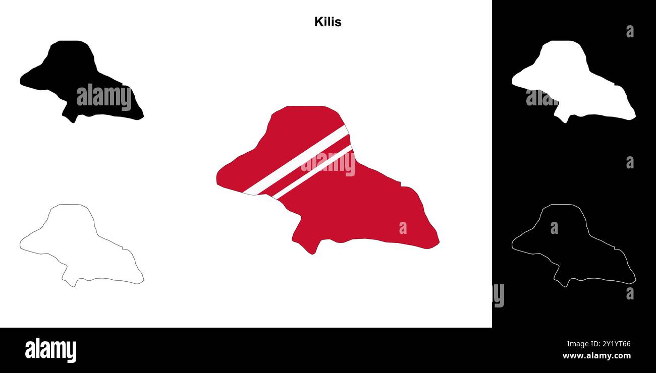 Kilis province outline map set Stock Vector Image & Art - Alamy