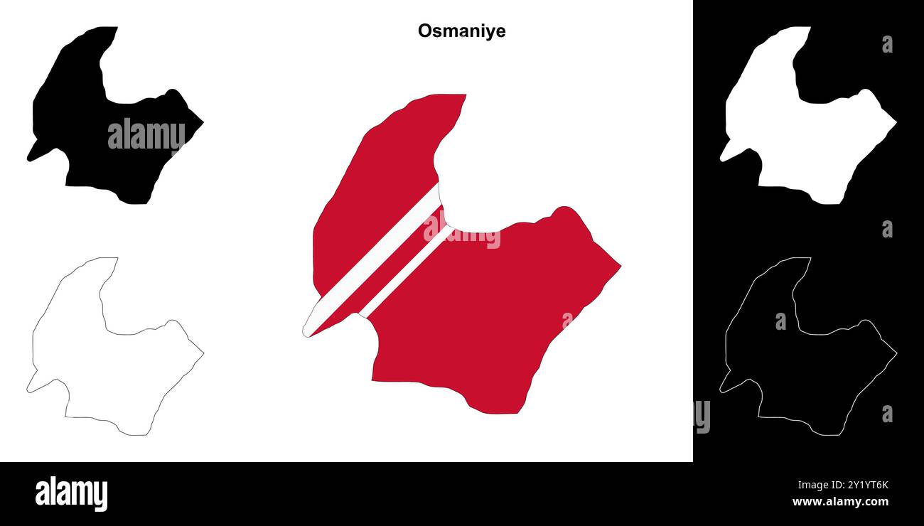 Osmaniye province outline map set Stock Vector Image & Art - Alamy