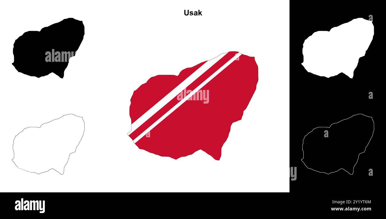 Usak province outline map set Stock Vector Image & Art - Alamy