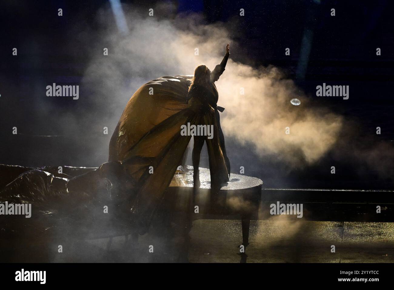 Paris, France. 08th Sep, 2024. French singer, Santa performs during the ...