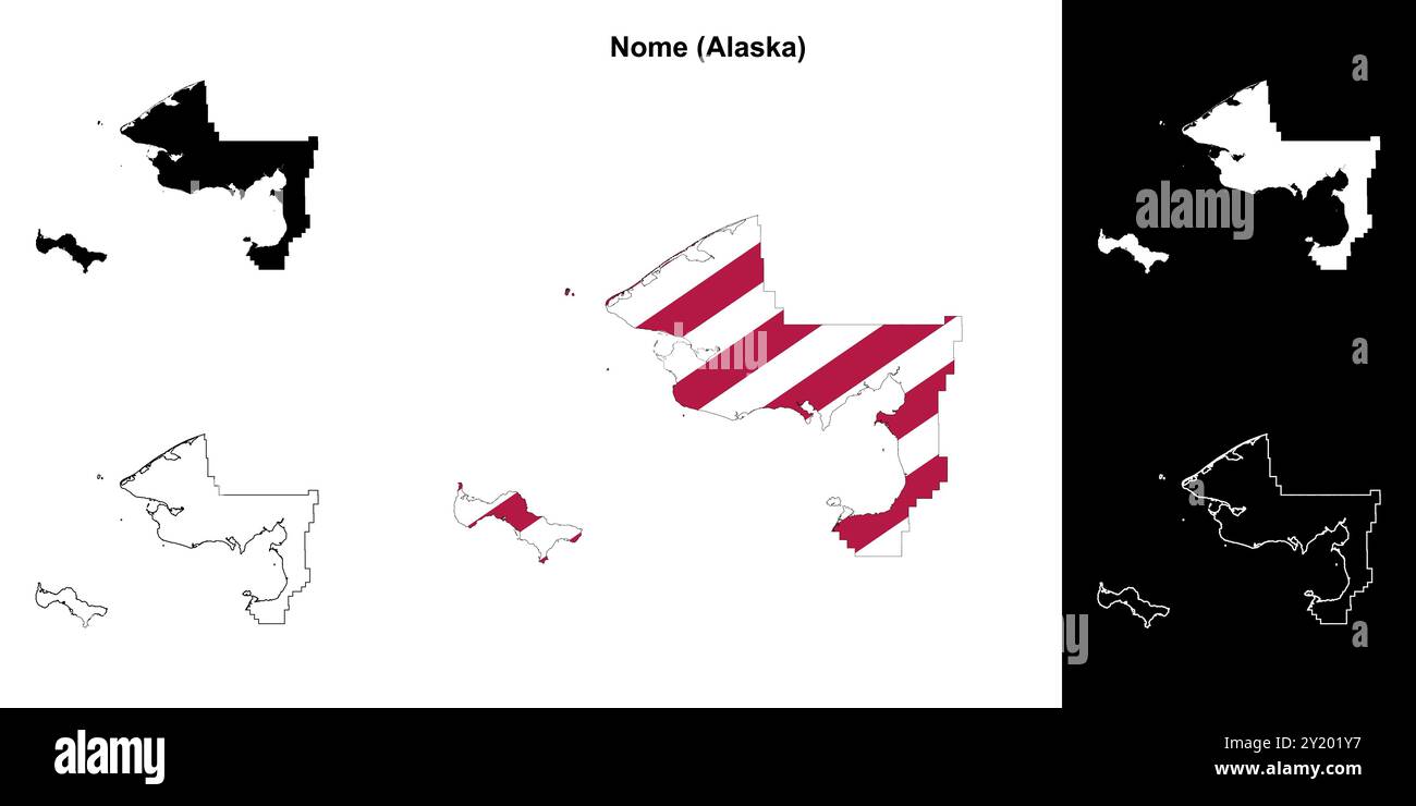Map of nome alaska hi-res stock photography and images - Alamy
