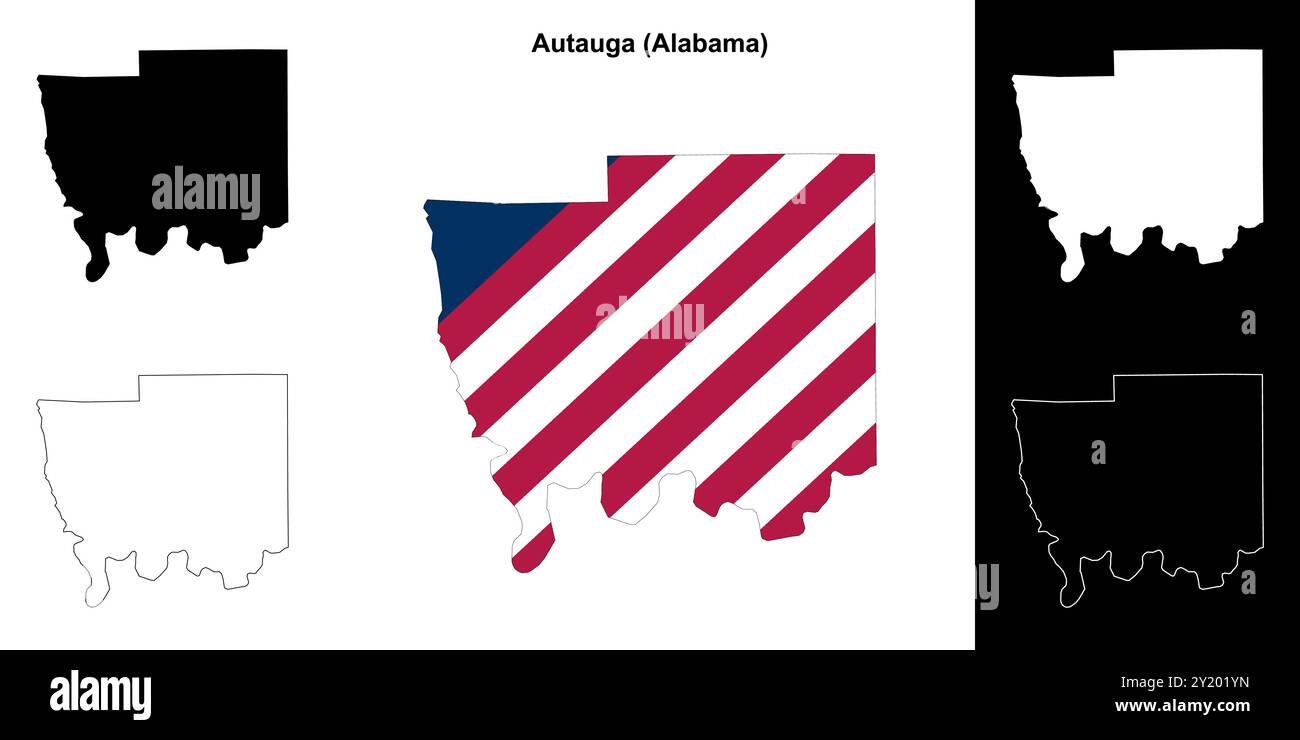 Autauga county map hi-res stock photography and images - Alamy