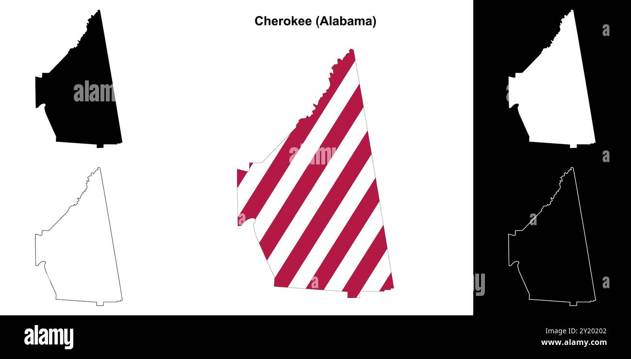 Cherokee vector map hi-res stock photography and images - Alamy