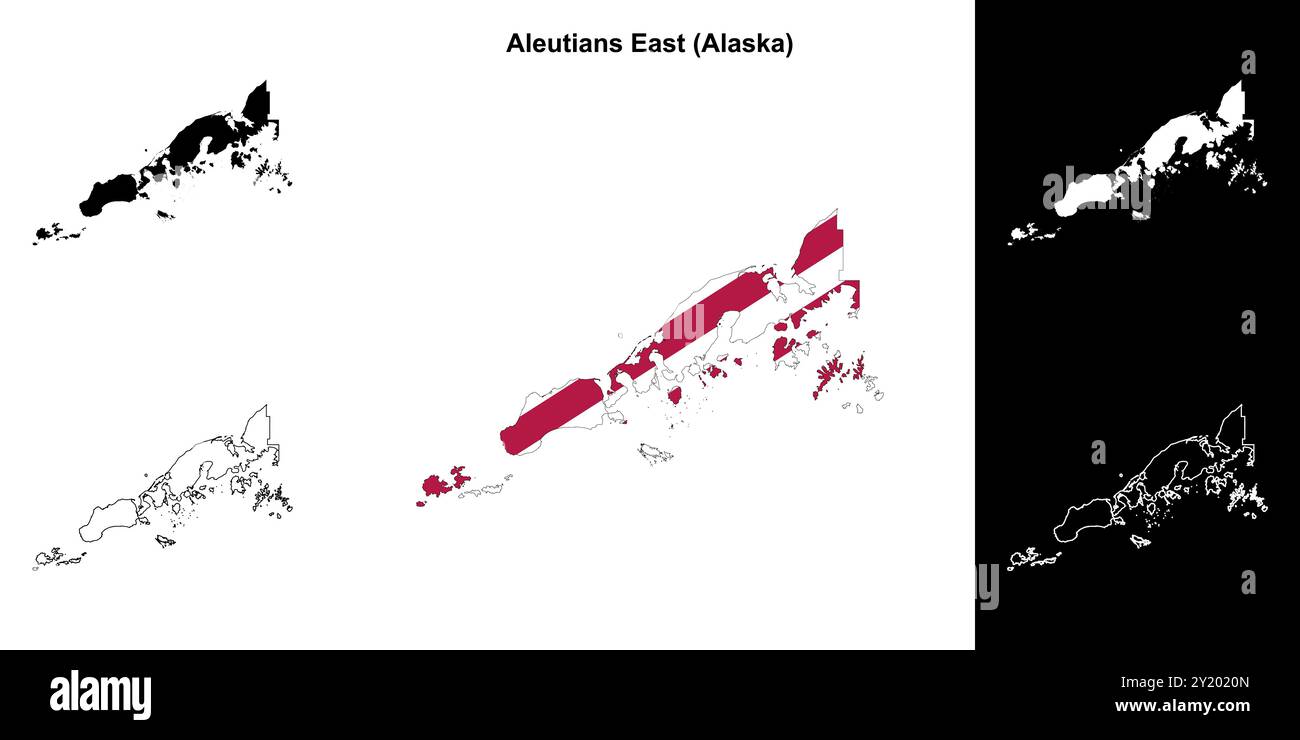 Aleutians east outline map hi-res stock photography and images - Alamy