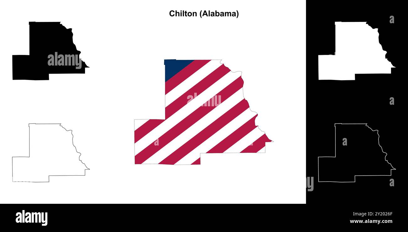 Chilton vector outline map hi-res stock photography and images - Alamy