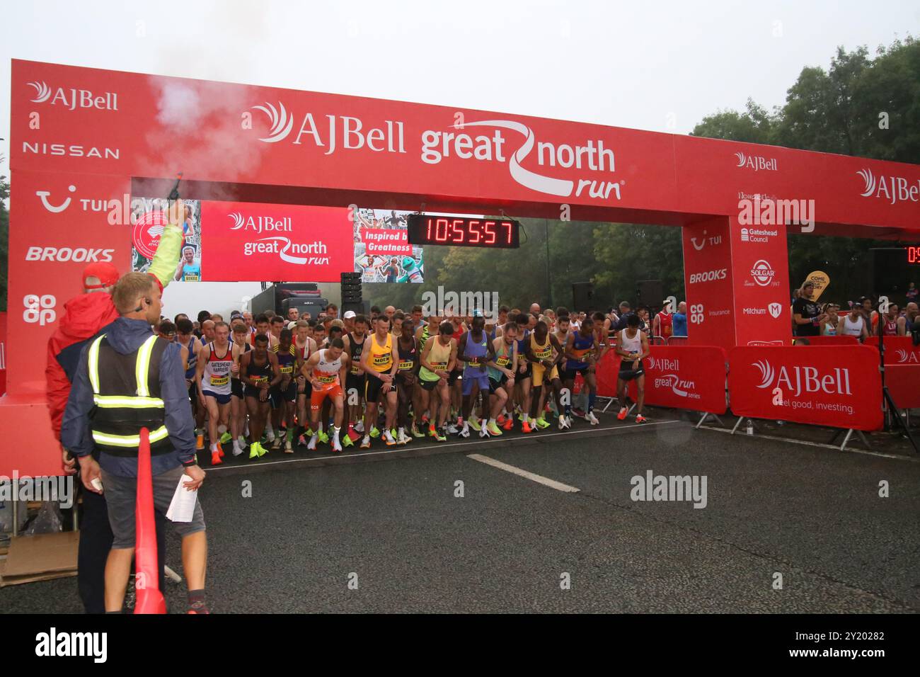 Newcastle upon Tyne, UK. 8 Sept, 2024. The Great North Run 2024 with ...