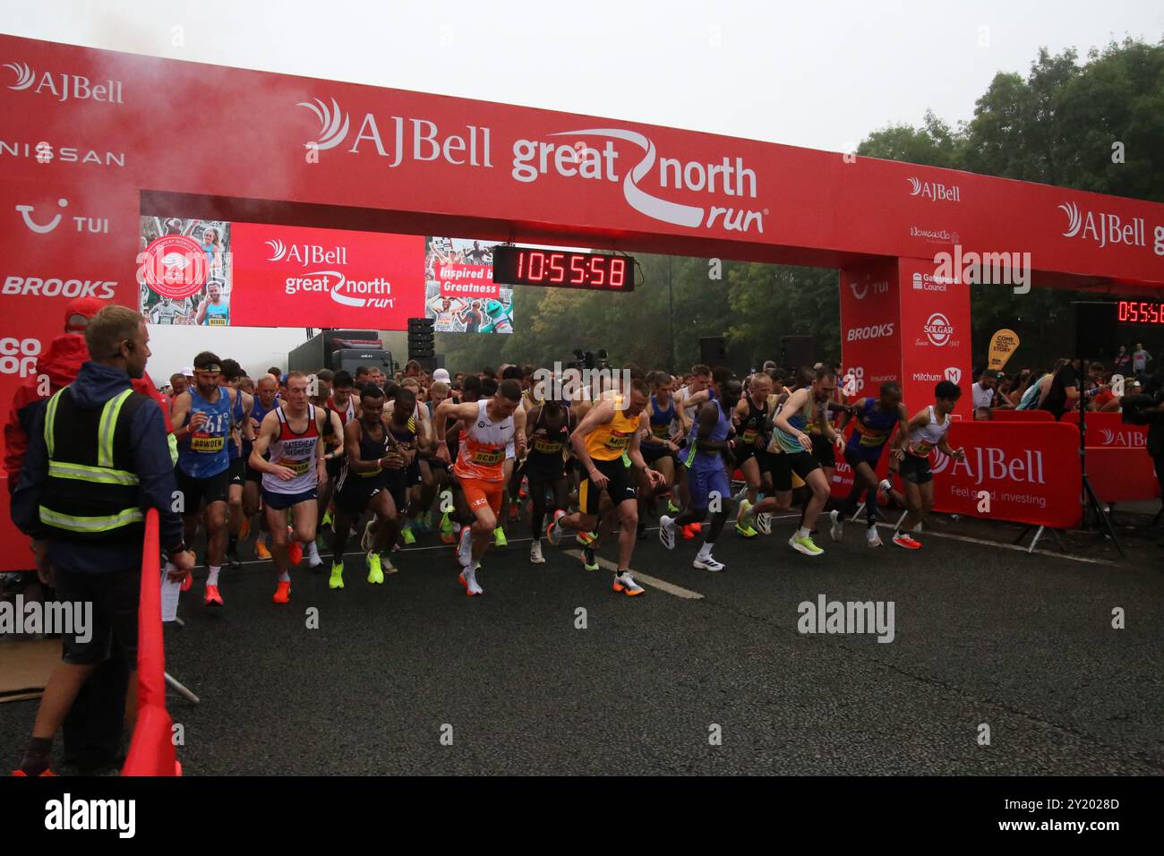 Newcastle upon Tyne, UK. 8 Sept, 2024. The Great North Run 2024 with ...