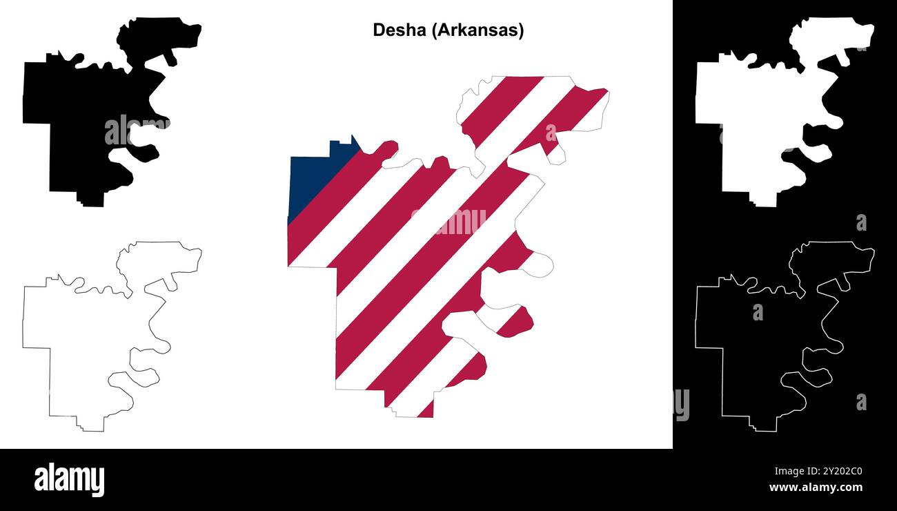 Desha county map hi-res stock photography and images - Alamy