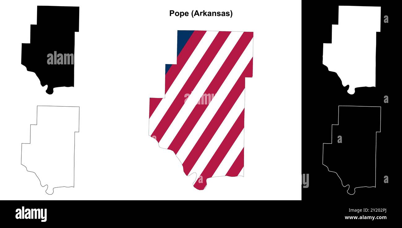 Pope county map hi-res stock photography and images - Alamy