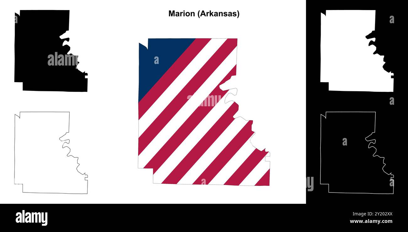 Marion county map hi-res stock photography and images - Alamy