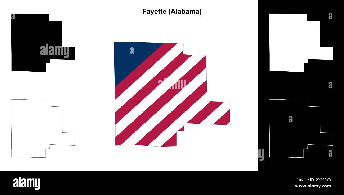 Fayette county map hi-res stock photography and images - Alamy