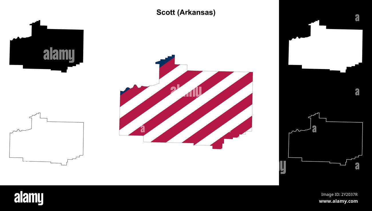 Scott county map hi-res stock photography and images - Alamy