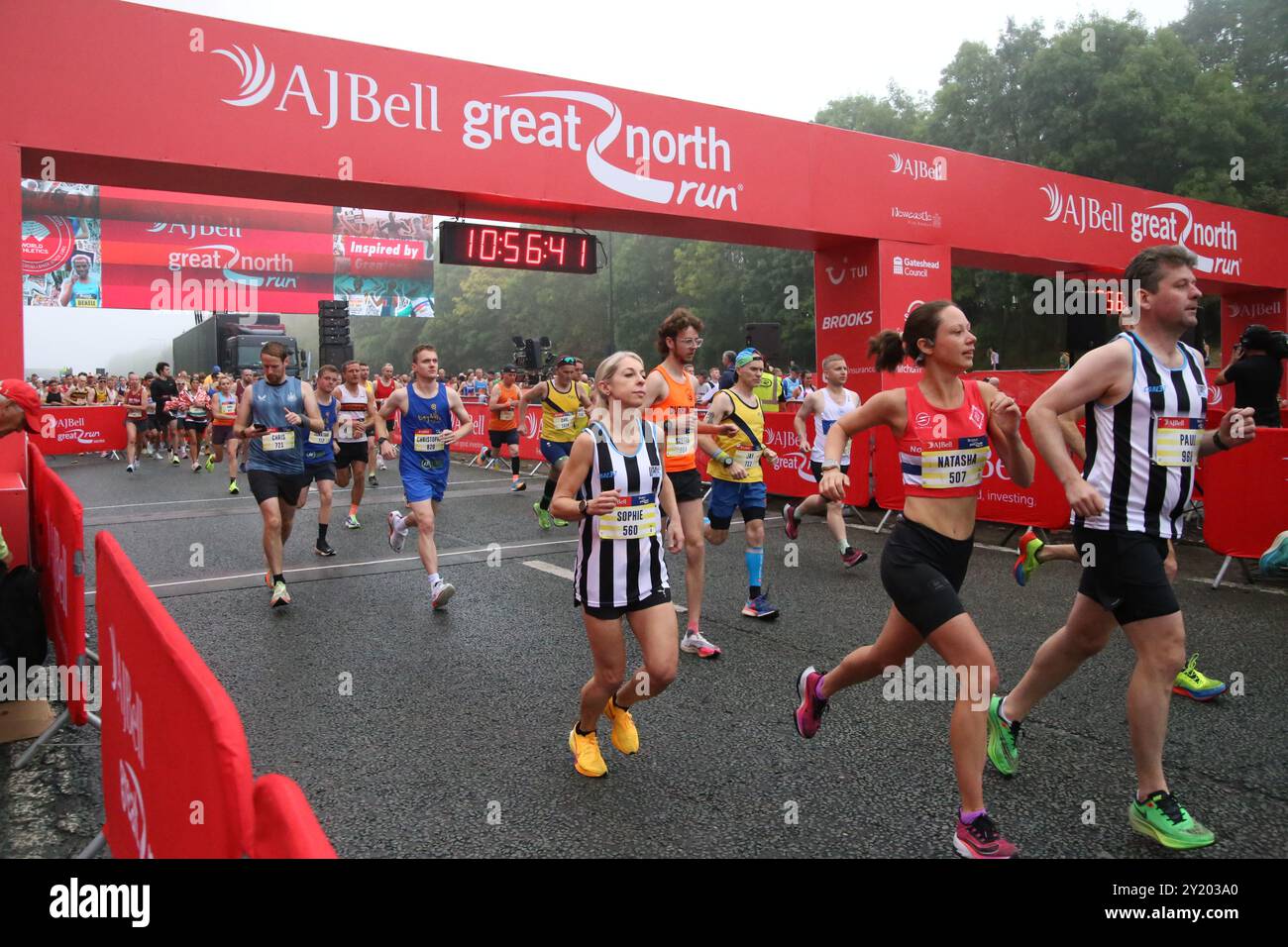 Newcastle upon Tyne, UK. 8 Sept, 2024. The Great North Run 2024 with ...