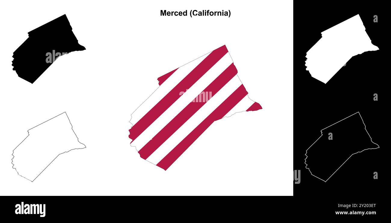 Merced county map hi-res stock photography and images - Alamy