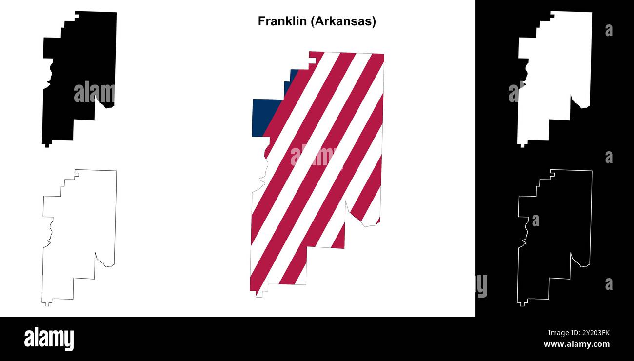 Franklin County (Arkansas) outline map set Stock Vector Image & Art - Alamy