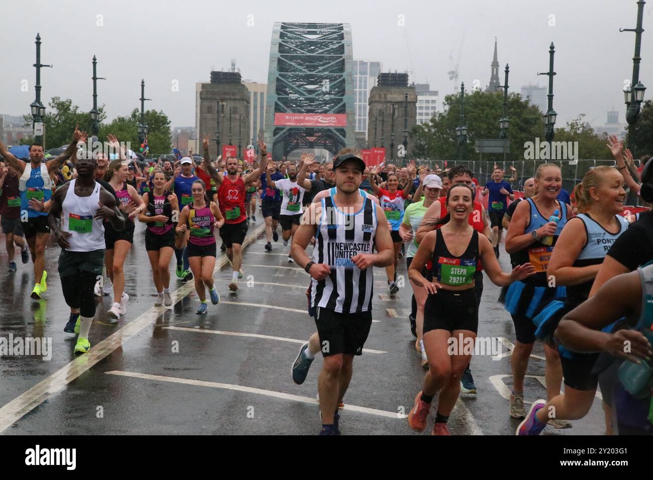 Newcastle upon Tyne, UK. 8 Sept, 2024. The Great North Run 2024 with ...