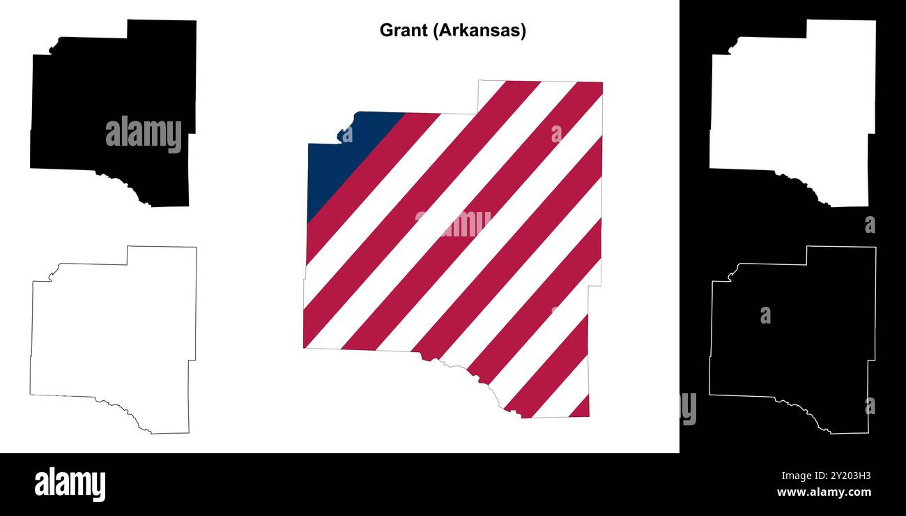 Grant vector outline map hi-res stock photography and images - Alamy