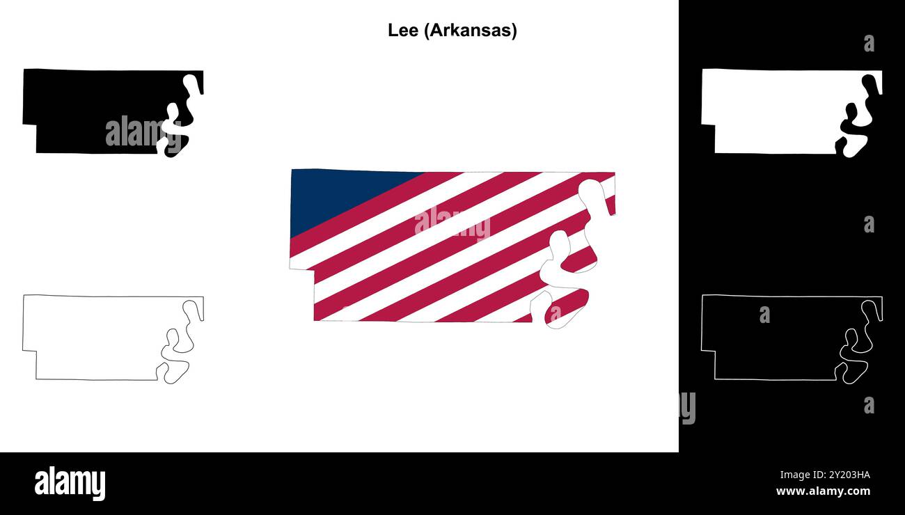 Lee County (Arkansas) outline map set Stock Vector Image & Art - Alamy