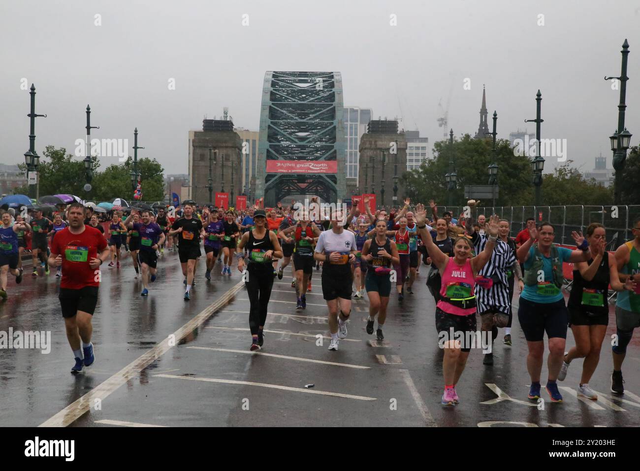 Newcastle upon Tyne, UK. 8 Sept, 2024. The Great North Run 2024 with ...