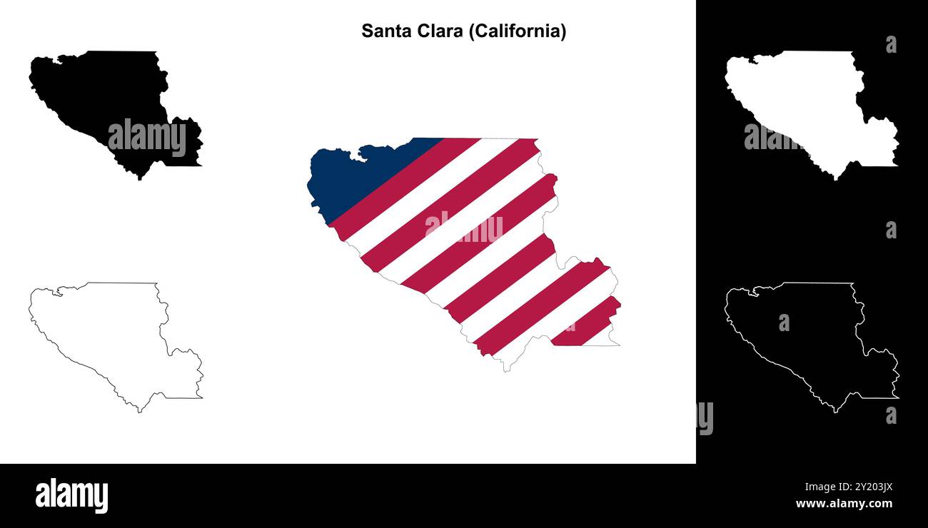 Santa clara county map hi-res stock photography and images - Alamy
