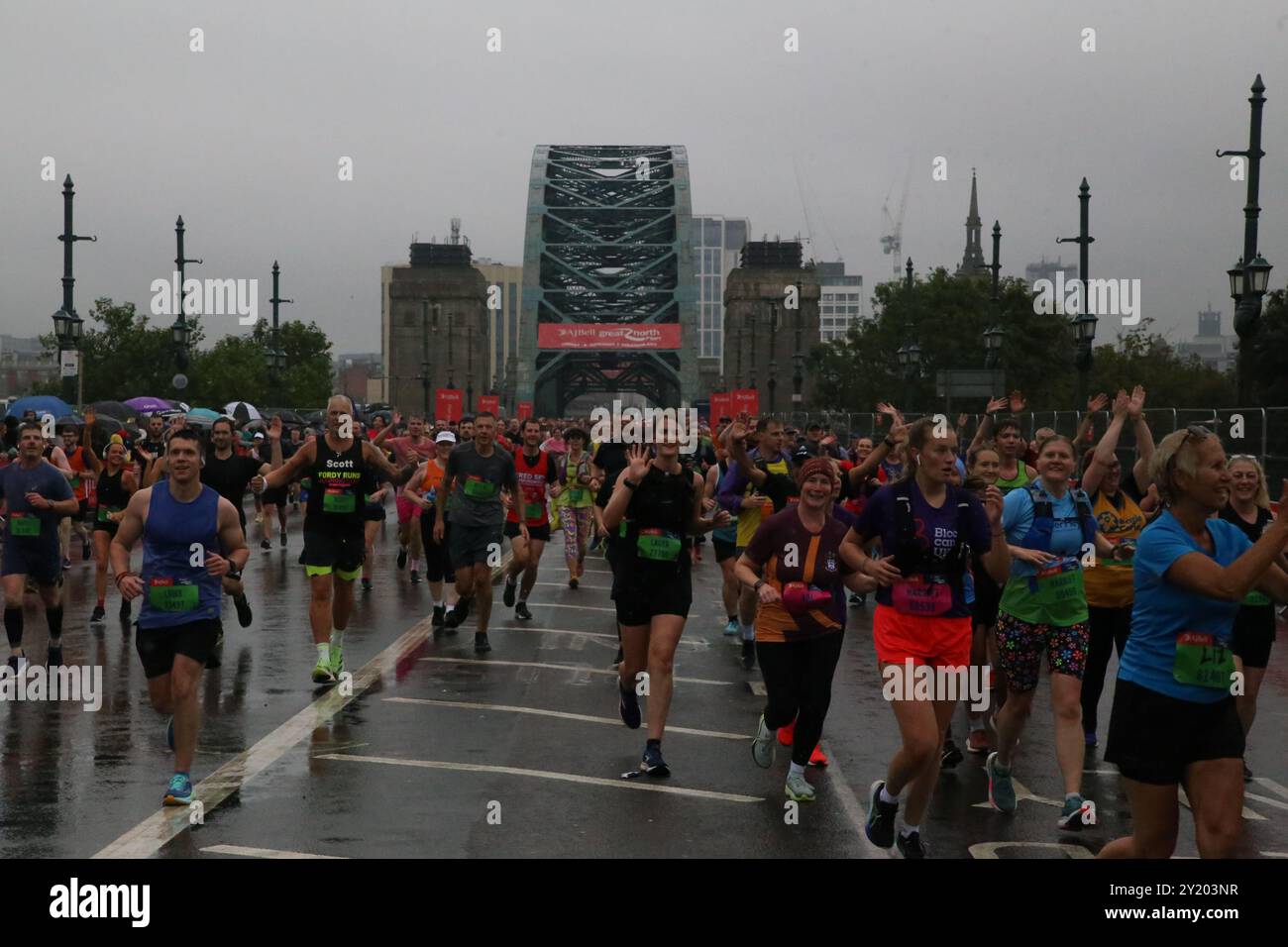 Newcastle upon Tyne, UK. 8 Sept, 2024. The Great North Run 2024 with ...
