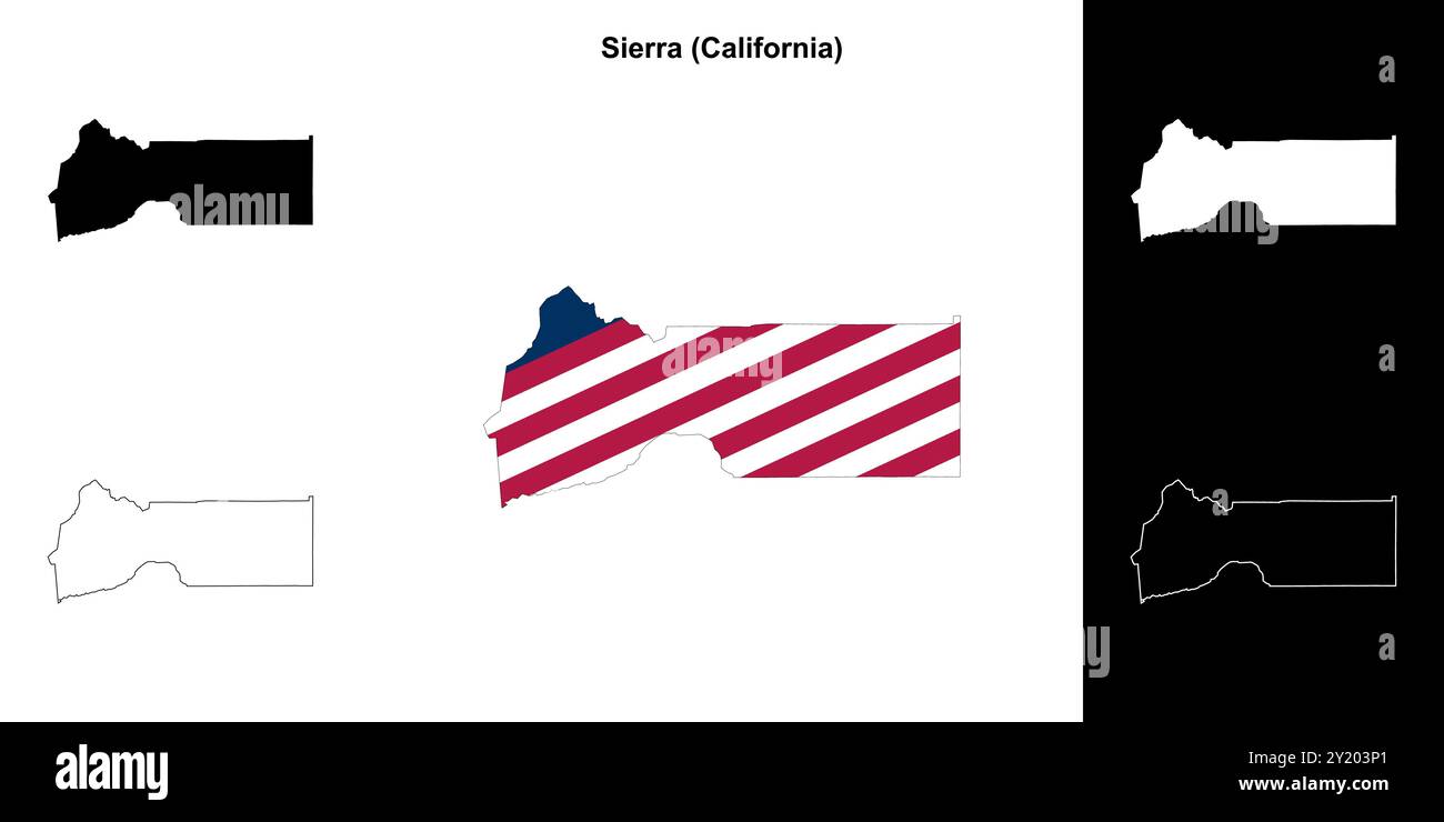 Sierra county map hi-res stock photography and images - Alamy