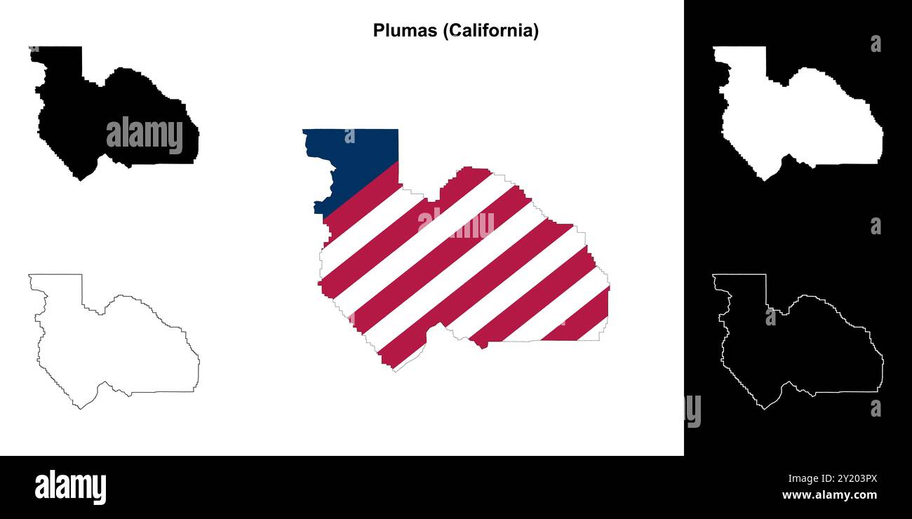 Plumas county map hi-res stock photography and images - Alamy