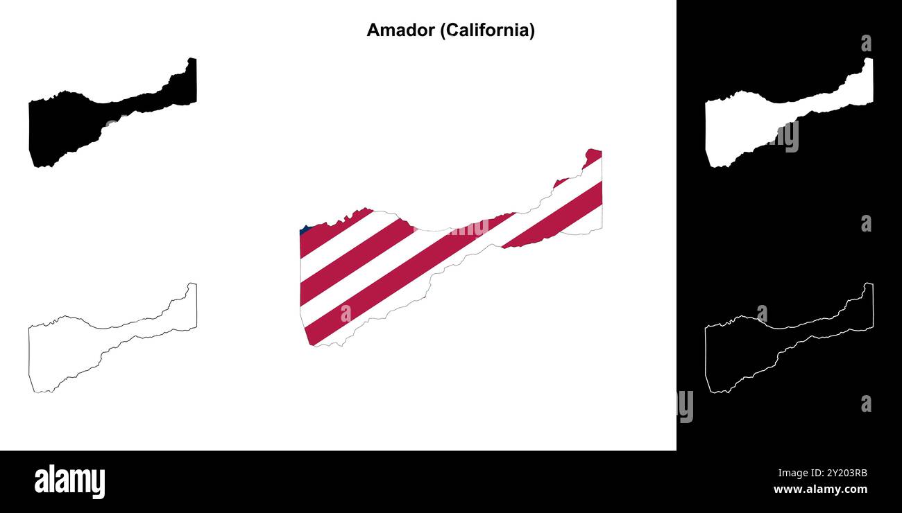 Amador county map hi-res stock photography and images - Alamy