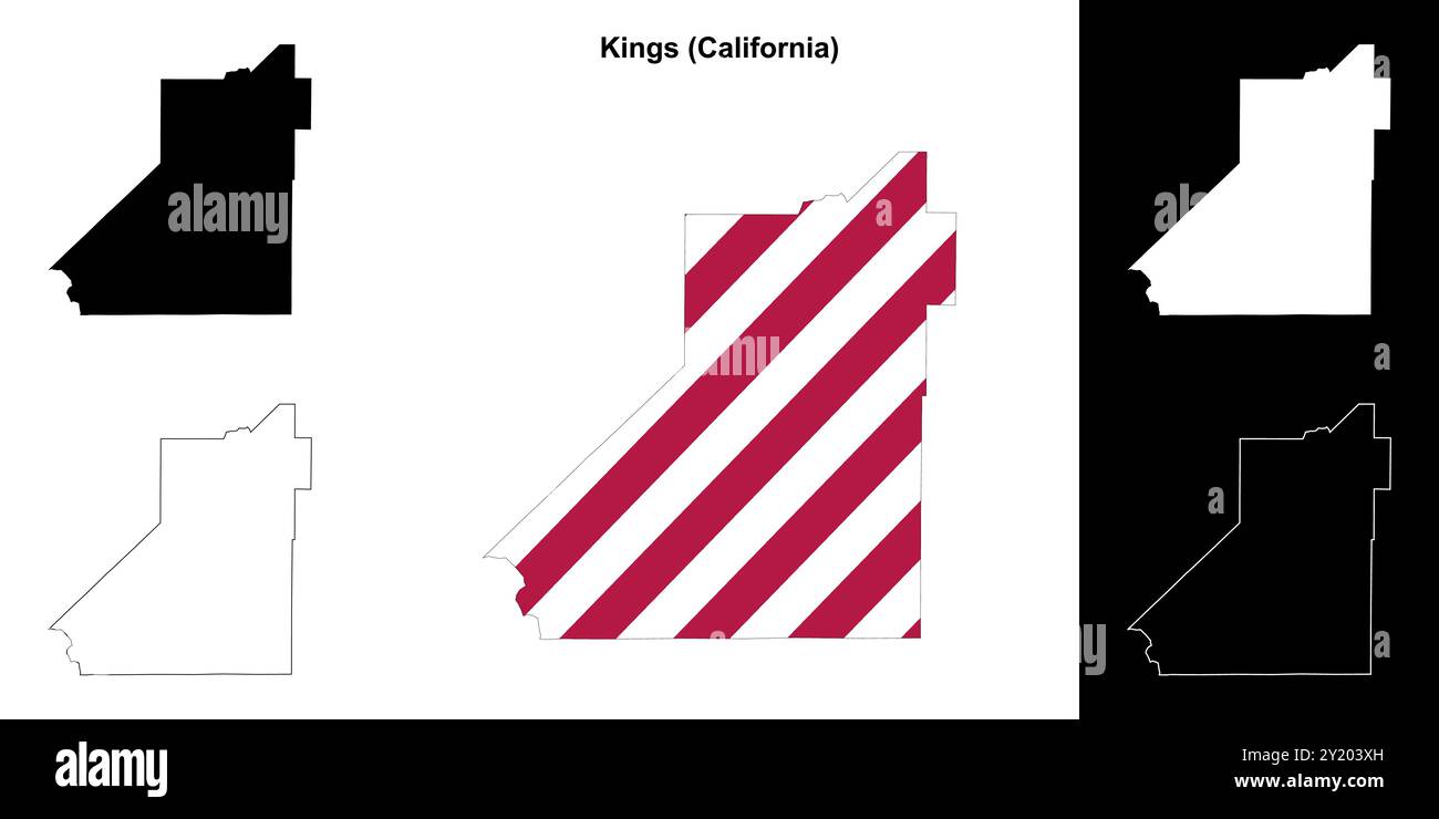 Kings county map hi-res stock photography and images - Alamy