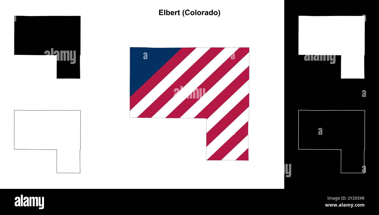 Elbert outline map hi-res stock photography and images - Alamy