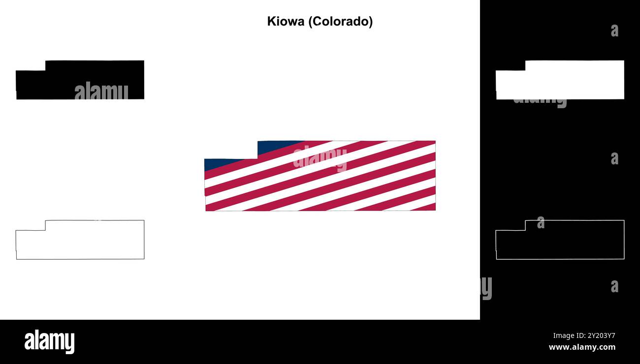 Kiowa outline map hi-res stock photography and images - Alamy