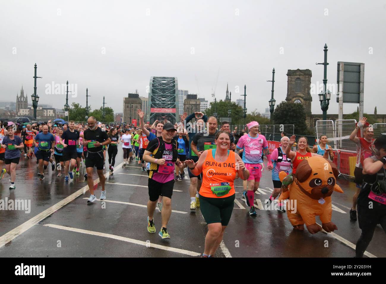 Newcastle upon Tyne, UK. 8 Sept, 2024. The Great North Run 2024 with ...
