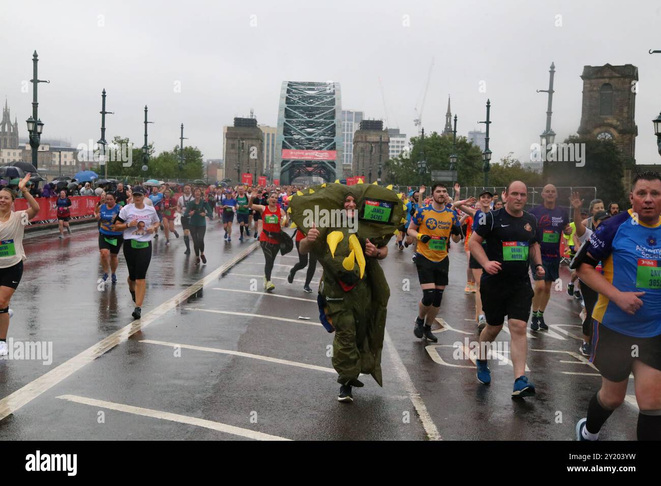 Newcastle upon Tyne, UK. 8 Sept, 2024. The Great North Run 2024 with ...
