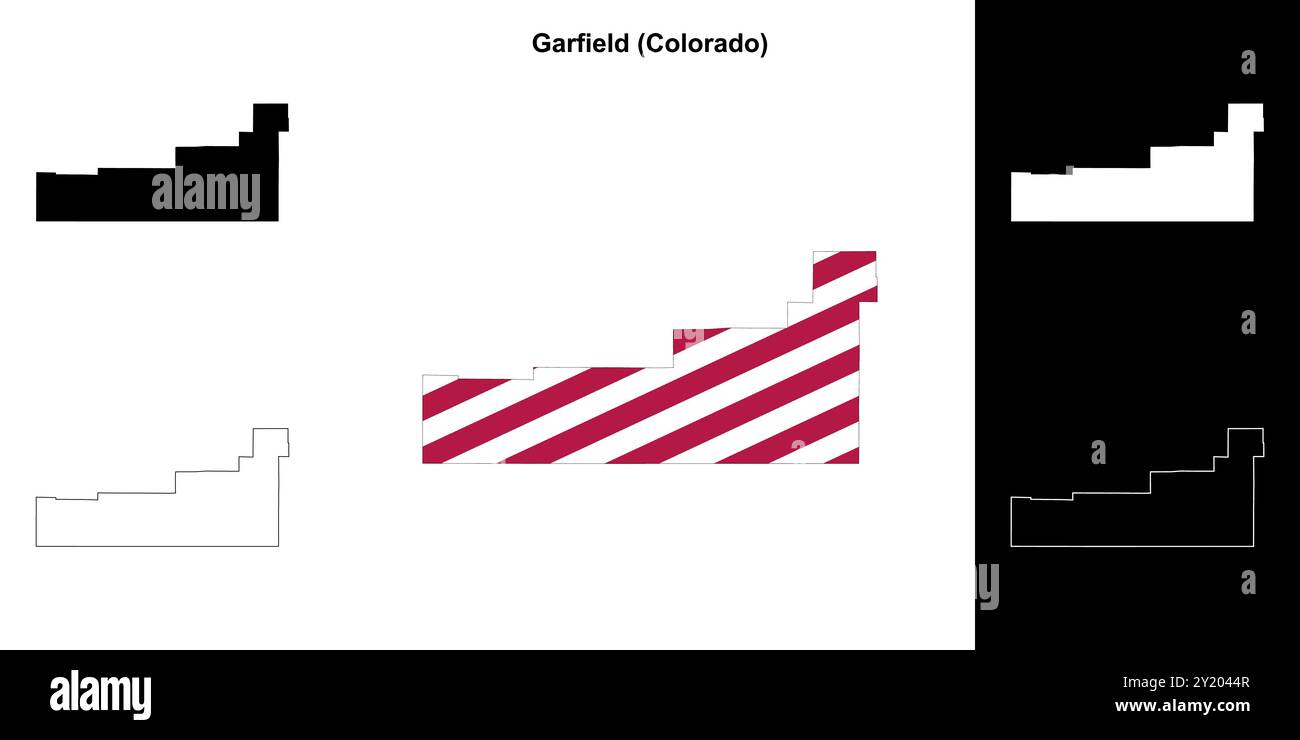 Garfield county map hi-res stock photography and images - Alamy