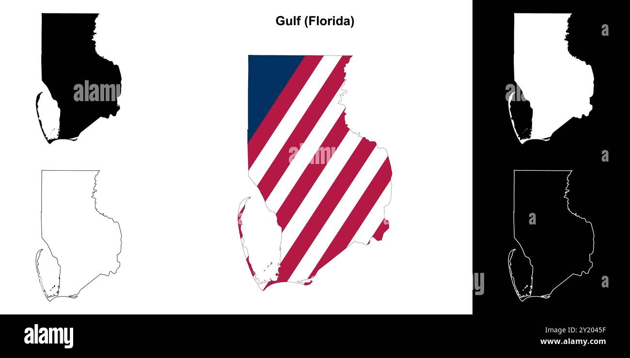 Gulf county map hi-res stock photography and images - Alamy