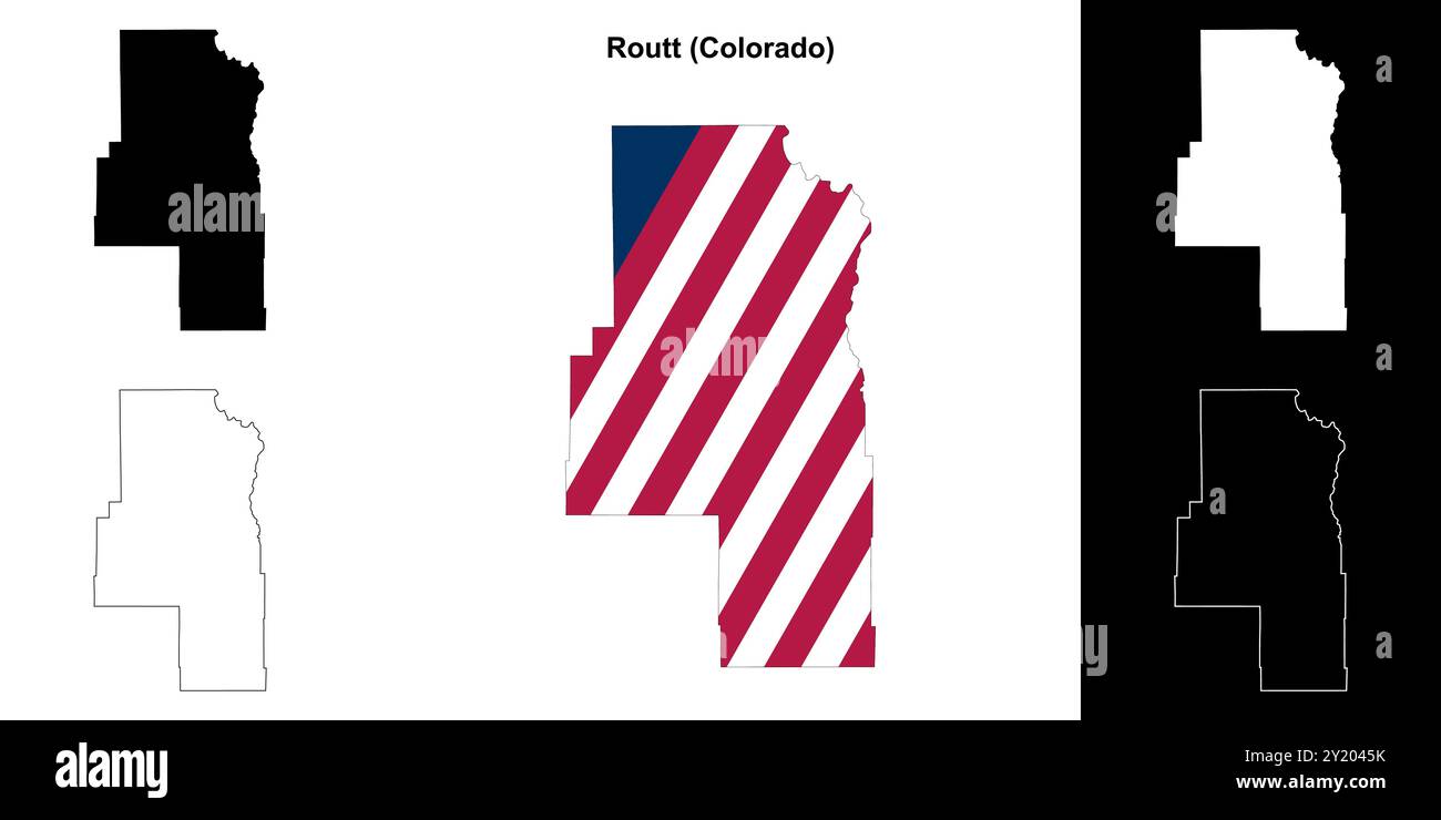 Vector map of routt hi-res stock photography and images - Alamy