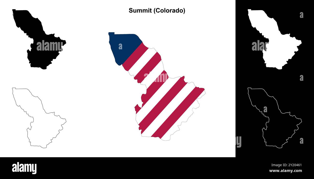 Summit vector outline map hi-res stock photography and images - Alamy
