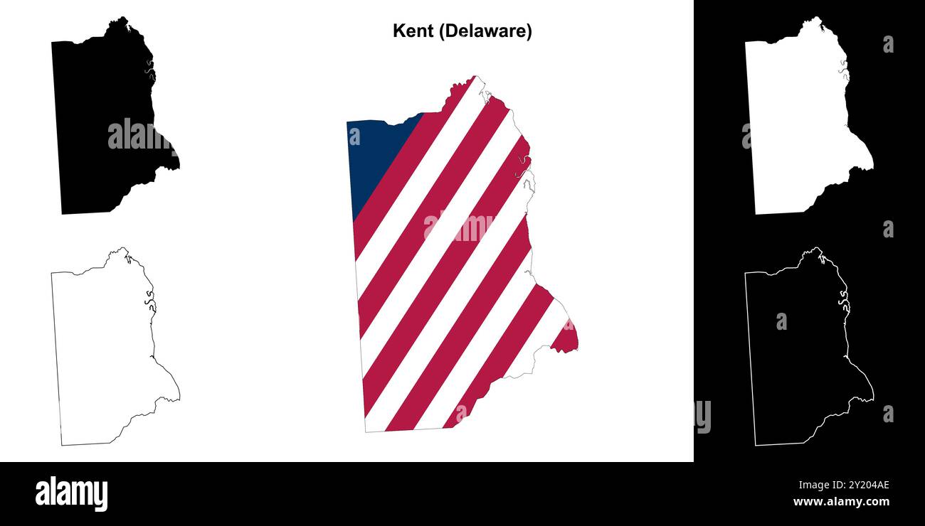 Kent vector outline map hi-res stock photography and images - Alamy