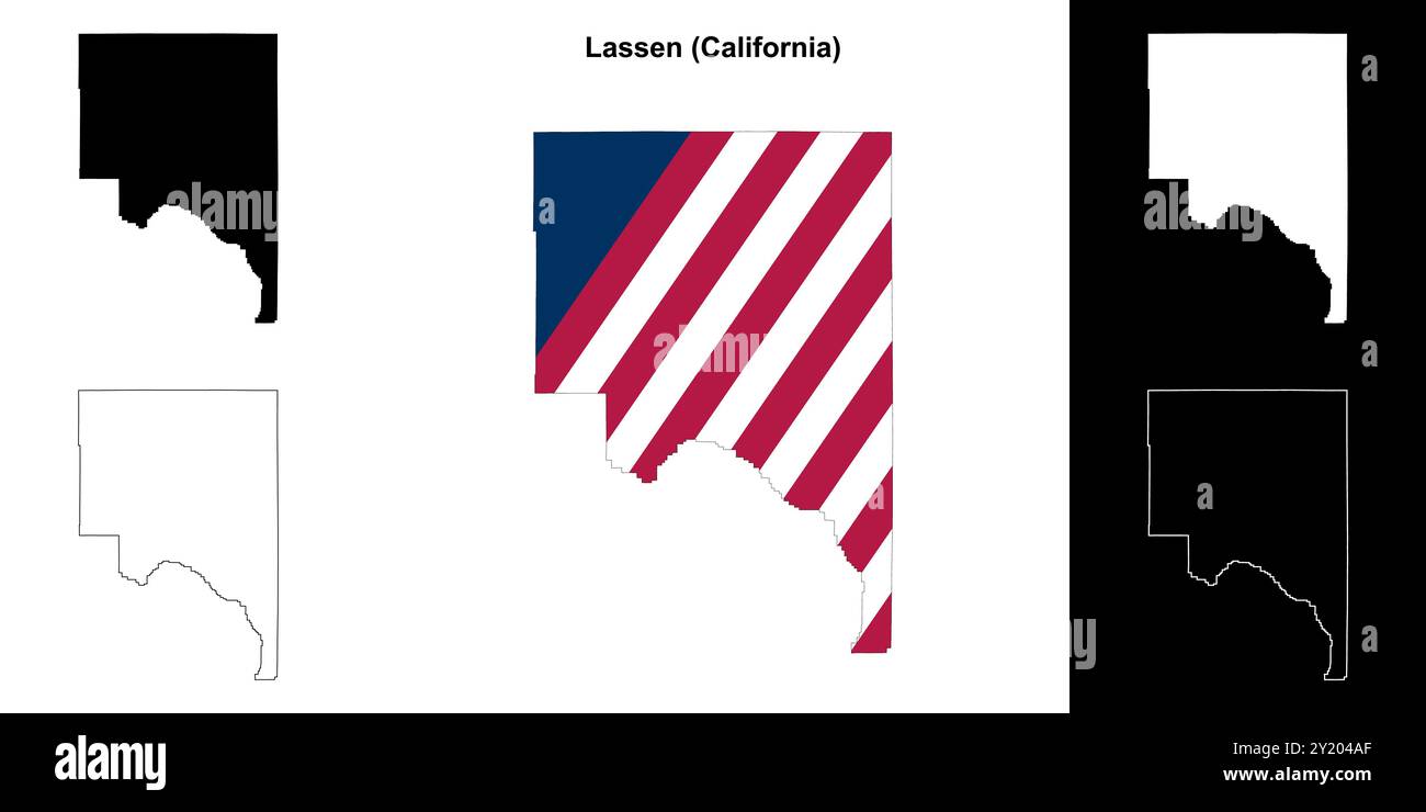 Lassen county map hi-res stock photography and images - Alamy