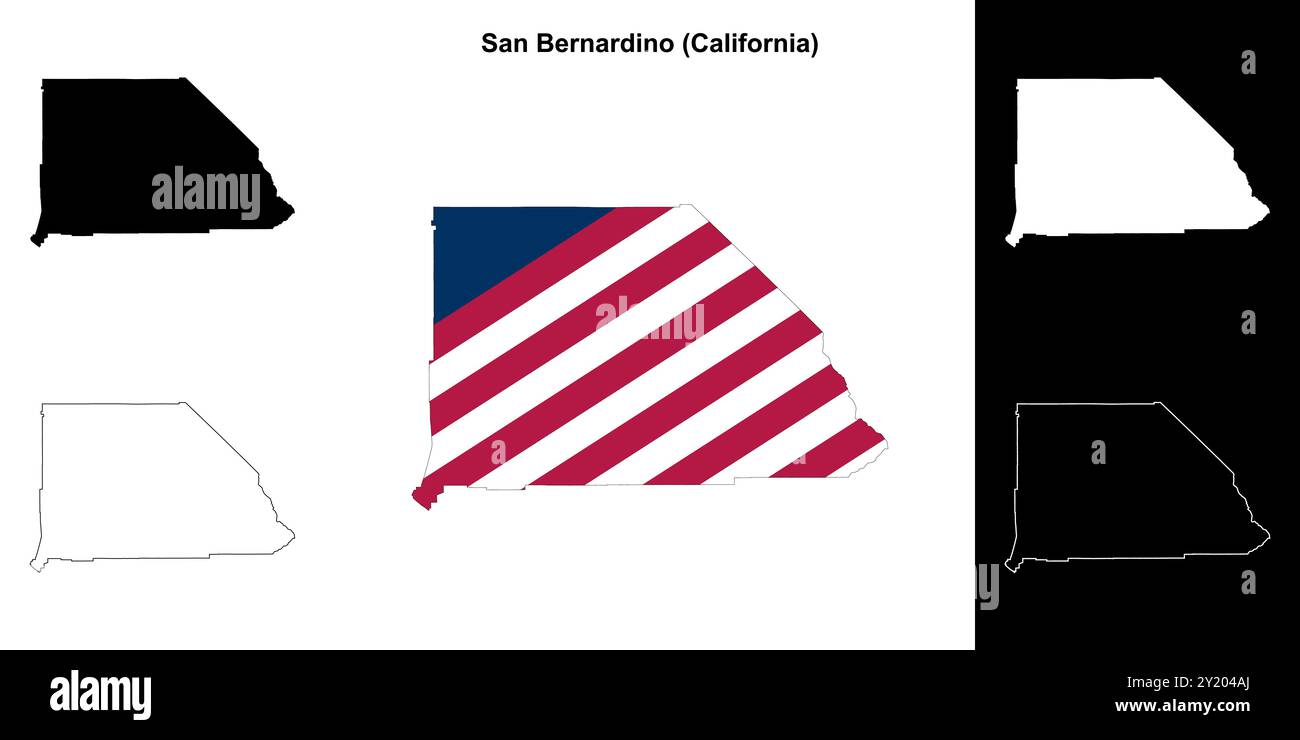 San bernardino county map hi-res stock photography and images - Alamy