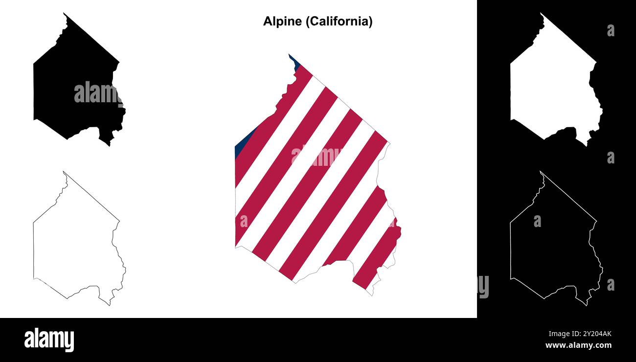 Alpine county map hi-res stock photography and images - Alamy