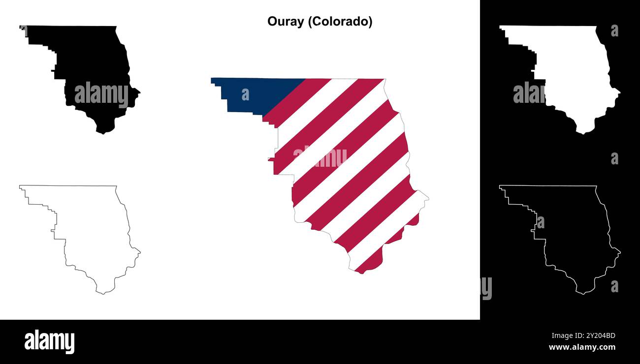 Ouray vector map hi-res stock photography and images - Alamy