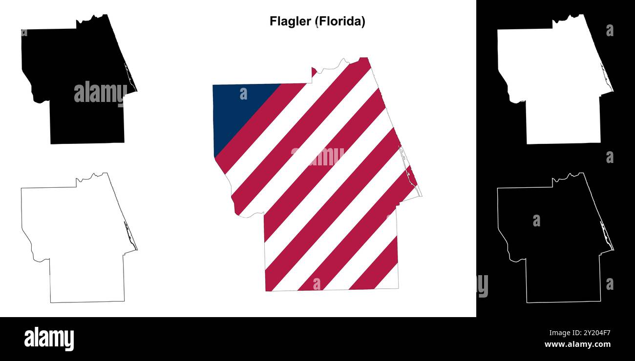 Flagler county map Stock Vector Images - Alamy