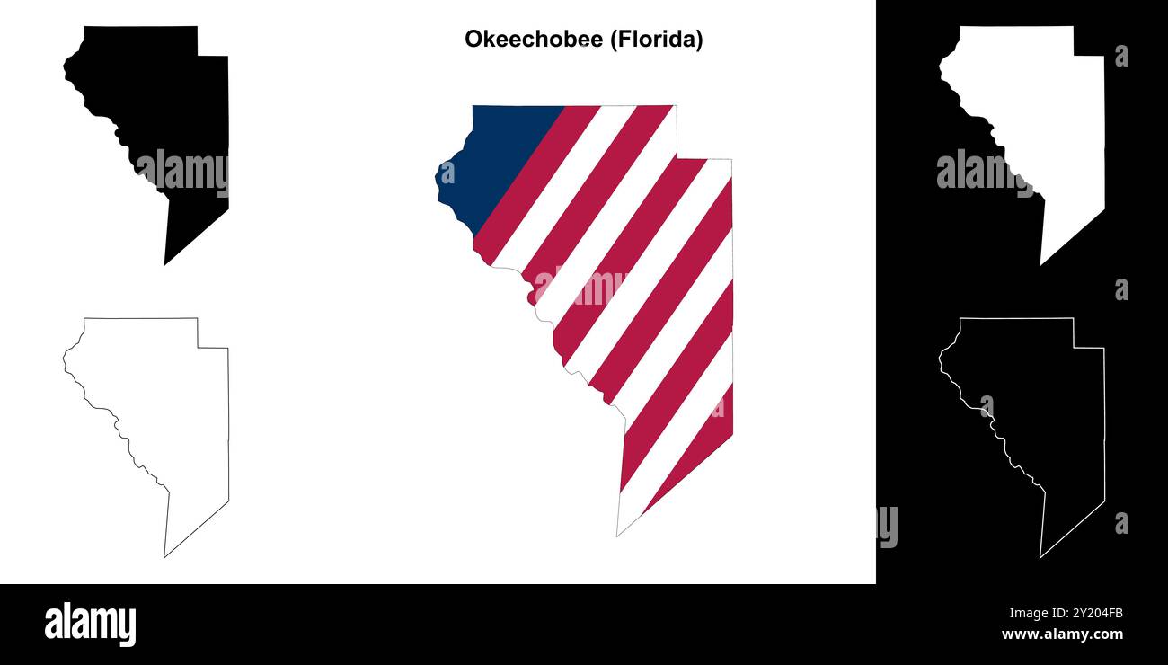 Map of okeechobee vector vectors hi-res stock photography and images ...