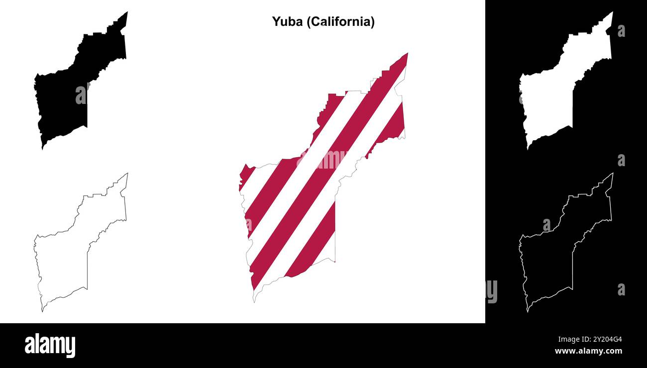 Yuba county map hi-res stock photography and images - Alamy
